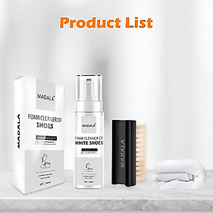 Madala Shoe Cleaner Kit, 7 Oz Sneaker Cleaner, Shoe Cleaning Kit, Shoe Cleaner Sneakers Kit for Leather Shoe, Whites shoes, Nubuck Sneakers, Tennis Shoe, Suede Shoe Cleaner