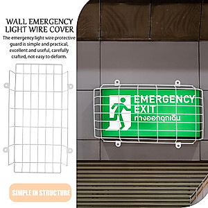 ULTECHNOVO Wire Guard for Emergency Light, Exit Sign Damage Stopper Metal Wire Guard Exit Sign Damage Cage Exit Light Protective Cover for Exit Sign or Emergency Light