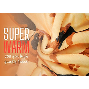 Huglanket German Shepherd Gifts for Women Men, Wearable Flannel Blanket Hoodie, Oversized Hooded Sweatshirt, One Size, Cartoon