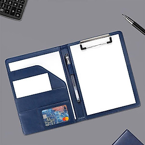 Stitch Gifts Stitch Leather Portfolio Folder A5 Size Ohana Gift Document Folder Inspirational Quote Gift for Son Daughter Always Remember You are Braver Than You Believe (Portfolio Blue)