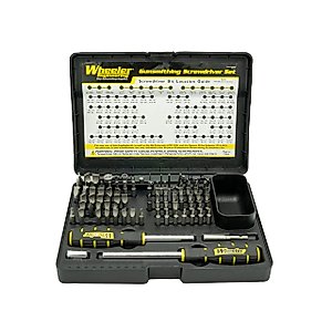 Wheeler 89 Piece Gunsmithing Screwdriver Set with Durable Construction and Storage Case for Gunsmithing and Maintenance