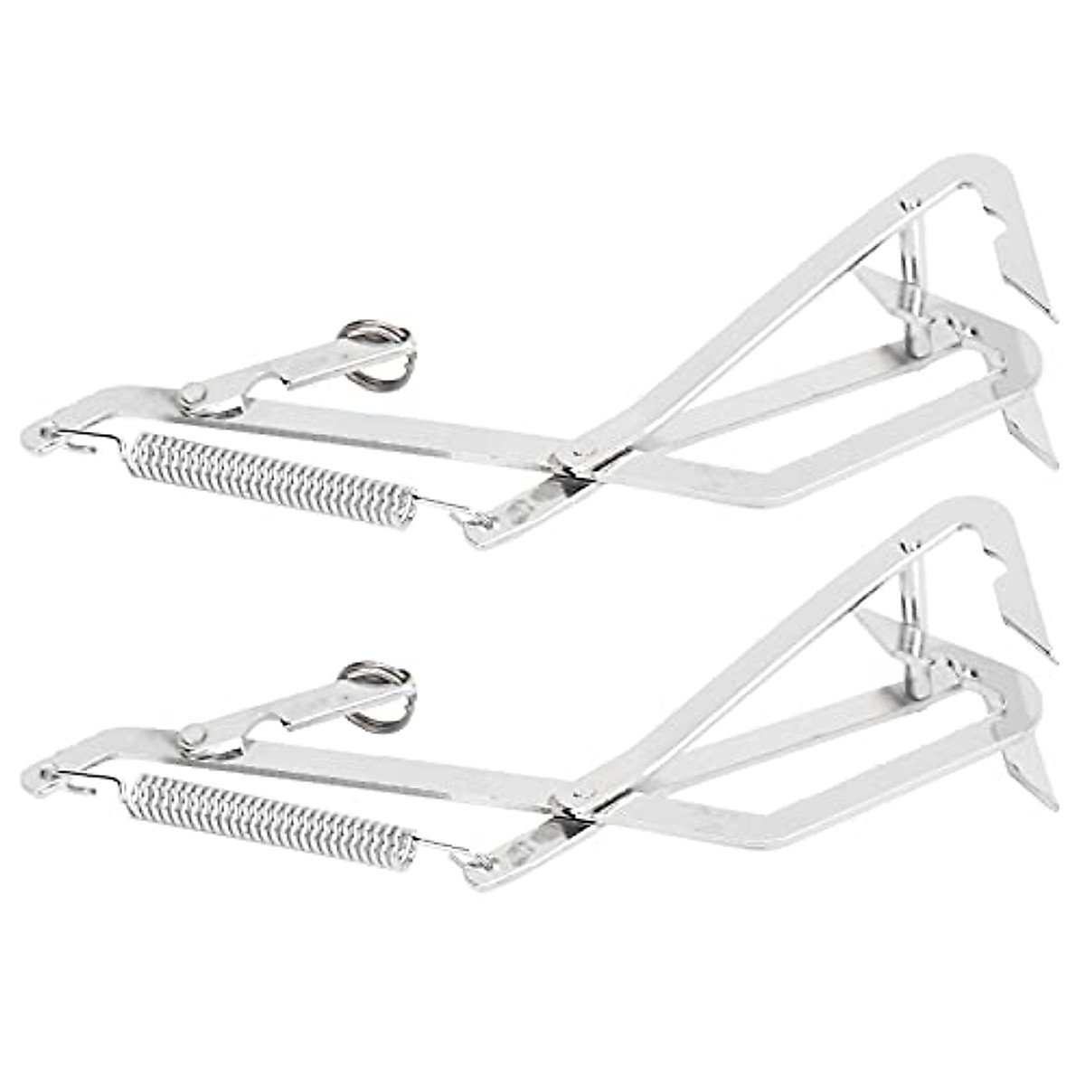 Qiilu Seafood Grabbing Tools Crabs Grabber Stainless Steel 2 Pcs Seafood Grabber Stainless Steel Grabbing Tools for Catching Crabs Pike Predatory Fish (Single Hook)