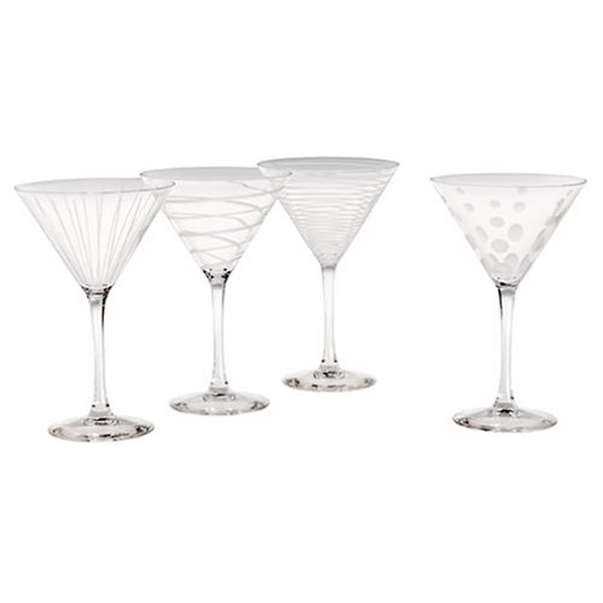 Mikasa Cheers Martini Glass Set of 4 and Double Old Fashioned Glass Set of 4