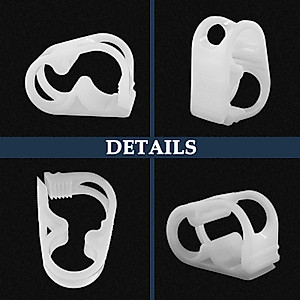 Rierdge 6 Pcs Plastic Tubing Clamps Adjustable Tube Clamp 0.236-0.472 Inch, 6-12 mm Flow Control Hose Clamp Tube Laboratory Pinch Valve Syphon Pipe Clamp (White)