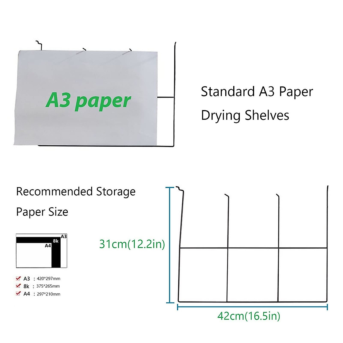 Wire Art Drying Rack for Classrooms Painting Crafts, Stackable Flexible Shelves Metal Steel Mobile Art Rack Artwork Canvas Storage Display Rack with Wheels for Art Studio (Size : 25 Shelves)