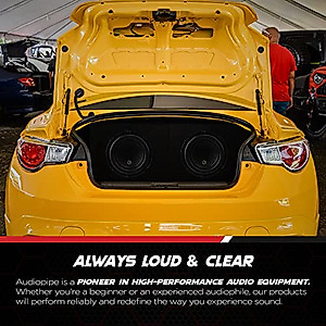 AudioPipe TXX-BDC2-12 12 Inch 1500 Watt High Performance Powerful 4 Ohm DVC Vehicle Car Audio Subwoofer Speaker System, Black