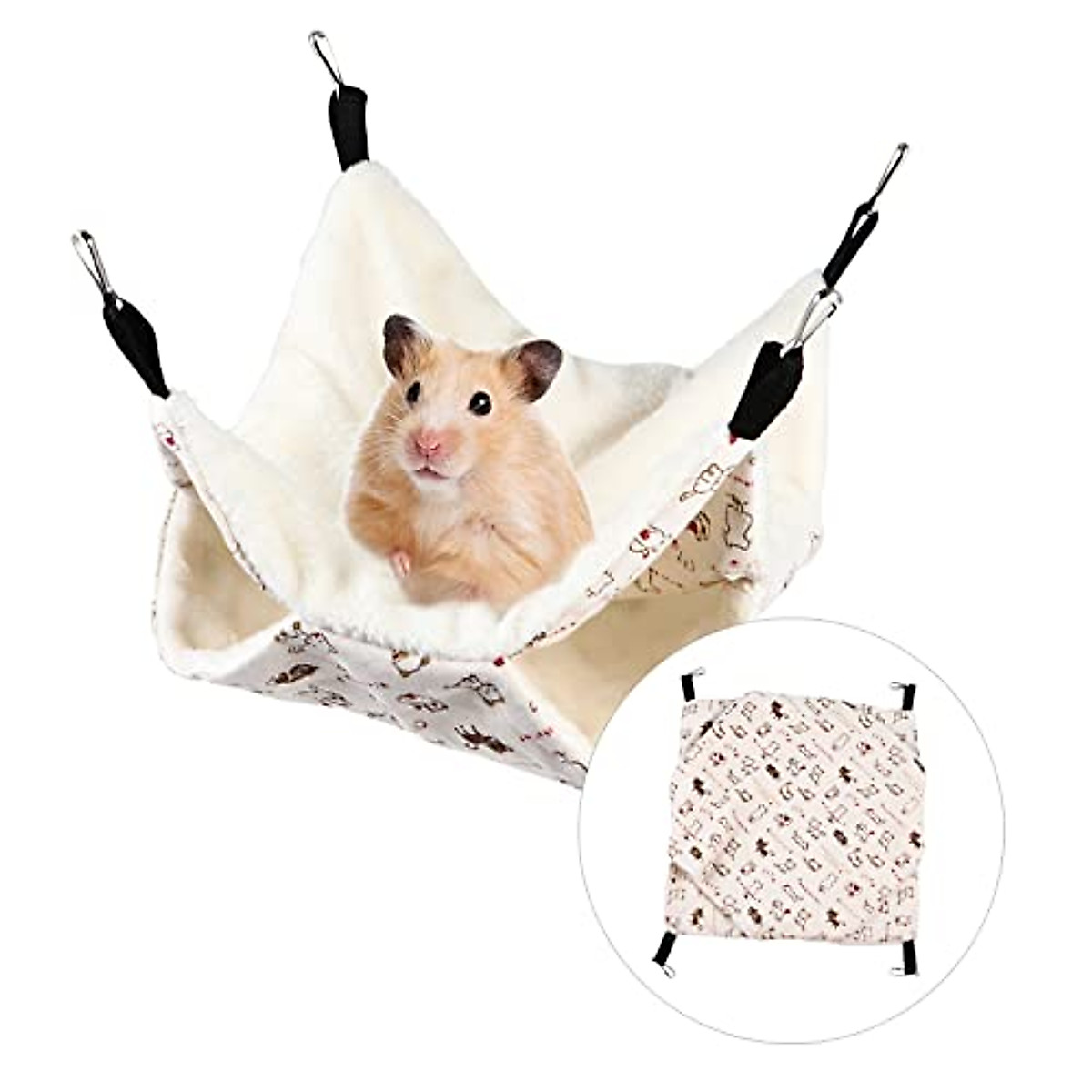 Glider House Plush Silk Animals Layer Winter Sleeping Ferret Bed Nest Bird Bedding Snuggle Warm Guinea Hammock Beige Pet Hedgehog Sack Glider/Squirrel/Ferret/Gerbil/Chinchilla