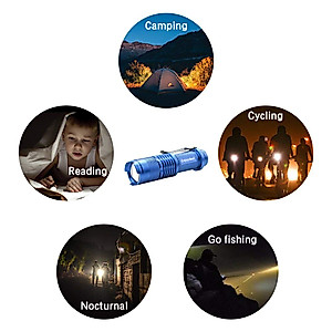 enjoydeal Mini LED Flashlights 5 Pack Pocket Pen Flashlight Ultra Bright 350 Lumens Waterproof Zoomable Flashlight with 3 Mode for Kids Camping Cycling Hiking Emergency Torch Light