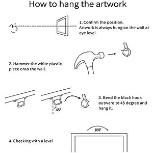 Bedroom Wall Art White Flowers Picture Hand-Painted Oil Painting Framed Canvas Artwork Modern Gallery Plant Decor Wall Decorations for Living Room Office Kitchen Bathroom Size 20x40 inch Ready to Hang