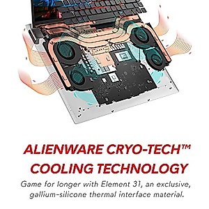 Alienware X17 R2 VR Ready Gaming Laptop - 17.3-inch FHD 360Hz 1ms Display, Core i7-12700H, 16GB RAM, 1TB SSD, NVIDIA GeForce RTX 3070Ti 8GB GDDR6, Bluetooth, Wi-Fi 6, USB-C, Windows 11 Home - White
