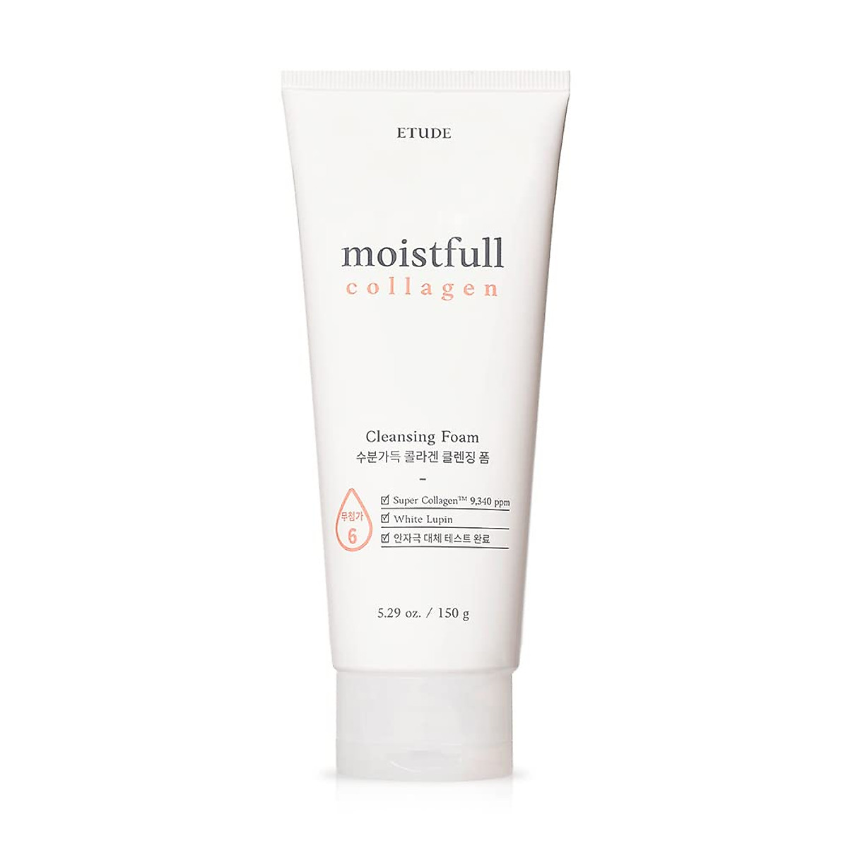 ETUDE HOUSE Moistfull Collagen Cleansing Foam 150ml (Old Version) | Facial Cleanser | Moist and bouncy bubble foam cleanser moisturizes skin | Skin Cleanser