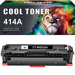 Cool Toner Compatible Toner Cartridge Replacement for HP 414A W2020A 414X W2020X for HP Color Pro MFP M479fdw M454dw M479fdn M454dn M479 M454 Printer Ink Toner (Black, 1-Pack)