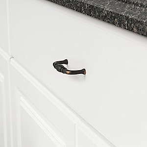 Amazon Basics AB2900-OR-10 Traditional Cabinet Handle, 3.35 Length (3-inch Hole Center), Oil Rubbed Bronze, 10-Pack, inch inch, (Pack of 10)