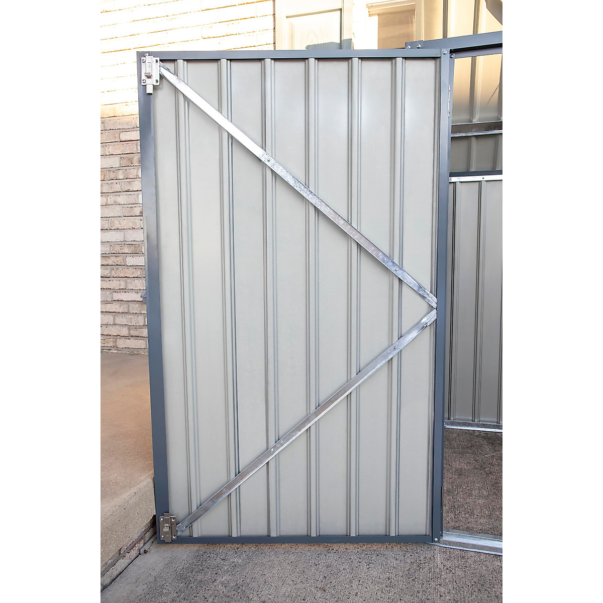Arrow Sheds 6' x 3' Outdoor Steel Storage Shed, Grey