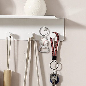 Bottle Opener Keychain Portable Beer Bottle Opener Premium Beverage Bottle Opener Key Ring Open Easily Baseball