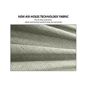 Little Donkey Andy Men's Quick Dry Hiking Shirt, Lightweight Long Sleeve Travel Shirt, Air-Holes Tech Laurel Oak Heather XXXL