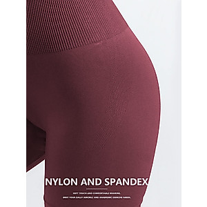 Women’s Yoga Outfits 2 piece Set Workout Tracksuits Sports Bra High Waist Legging Active Wear Athletic Clothing Set (Small, 1917 Living Coral)