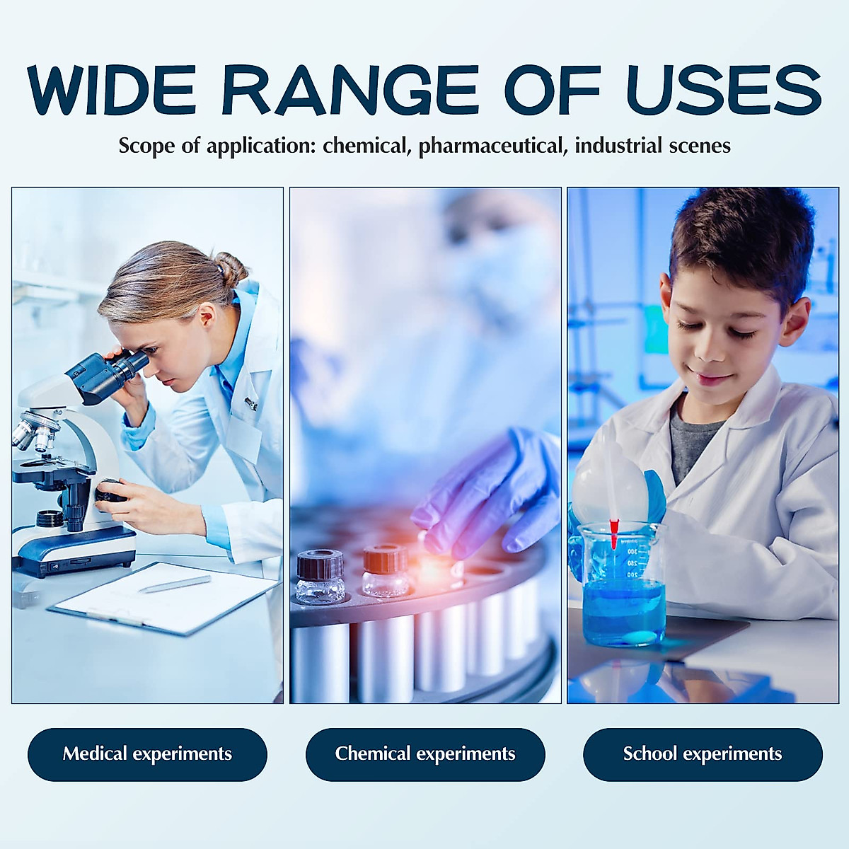 ULTECHNOVO 500pcs Quantitative Filter Paper Chromatography Paper Strips Laboratory Cleaning Paper for Chemistry Laboratories Classroom