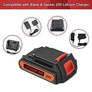 Touyeet 2 Pack 3500mAh LBXR20 20V Lithium Battery Compatible with Black and Decker 20V Lithium Battery Black+Decker 20V MAX Powerconnect Cordless Tools and Outdoor Equipment