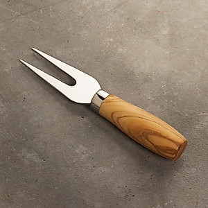 Berard 3-Piece Stainless Steel Cheese Knife Set with Olive Wood Handles (Hard Knife, Soft/Medium Knife and Cheese Fork)