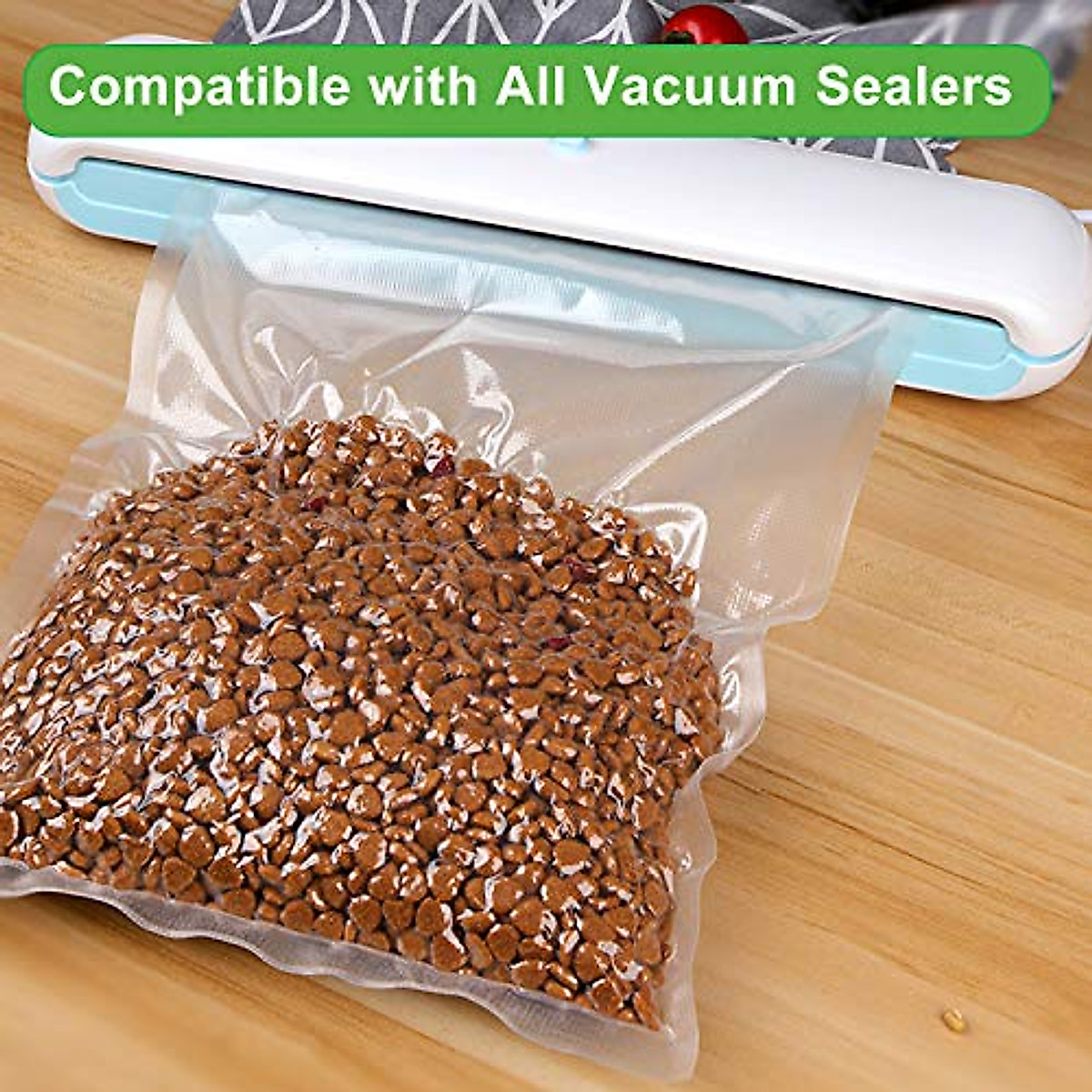 Vacuum Sealer Bags 100 Quart 8 x 12 Inch + 100 Quart 6 x 10 Inch for Food Saver, Seal a Meal, Commercial Grade, BPA Free, Heavy Duty, Great for vac storage, Meal Prep or Sous Vide