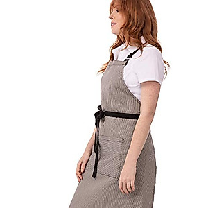 Chef Works Unisex Portland Bib Apron, Black, One Size