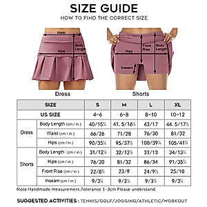 icyzone Pleated Tennis Skirts for Women with Pockets Shorts, Athletic Running Workout Golf Skorts (Black, Small)