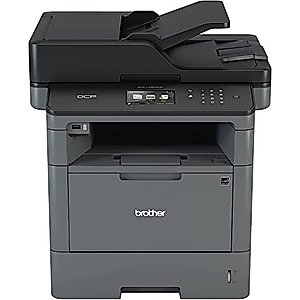 Brother Monochrome Laser Printer, Multifunction Printer and Copier, DCP-L5500DN, Flexible Network Connectivity, Duplex Printing, Mobile Printing & Scanning, Amazon Dash Replenishment Ready (Renewed)