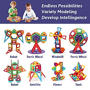 nicknack Mini Magnetic Blocks Toys Magnetic Tiles Building Blocks for Kids Baby and Toddler Gift Magnet Stacking Block Toys, 116pcs