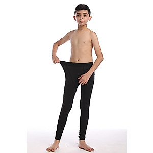 CVVTEE Boys Compression Pants Base Layers Soccer Hockey Tights Athletic Leggings Thermal for Kids… (1black+1navy, 12)