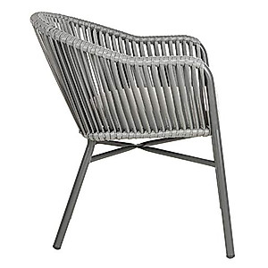 SAFAVIEH Outdoor Collection Stefano Grey Stackable Rope Chair (Set of 2)