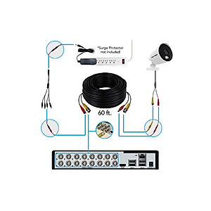 Night Owl CCTV Video Home Security Camera System with 4 Wired 1080p HD Indoor/Outdoor Cameras with Night Vision (Expandable up to a Total of 16 Wired Cameras) and 1TB Hard Drive