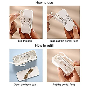 4 Pack Dental Floss Box Dispenser - Dental Floss Picks Dispenser Portable - Dental Floss Portable Case - Automatic Floss Organizer - Automatic Floss Pick Dispenser Travel Floss Case