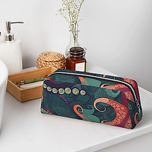 NTVOWPZO Capacity Pencil Case Large Pencil Pouch Abstract Octopus Pencil Bag for Office Small Zipper Pouch for Pencils