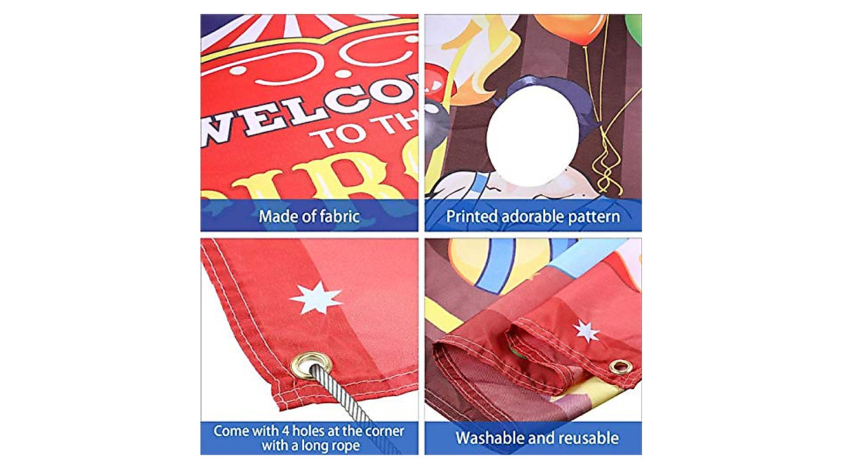 Large Carnival Circus Photo Door Banner & Party Decor