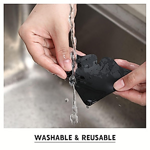 LANDNEOO [16 Pack Gripper for Hardwood Floors and Tiles, Non-Slip Rug Pads, Double Sided Rug Tape Stickers, Reusable and Washable Carpet Tape Corner Side Gripper for Area Rugs