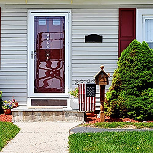 Garden Flag Holder Bracket,Wall Garden Flag Holder,Metal Garden Flag Scroll Hanger, Wall Mailbox Garden Flag Wall Hanger, Mailbox Post Scroll Flag Bracket, Garden Flag Stand for Wall Porch