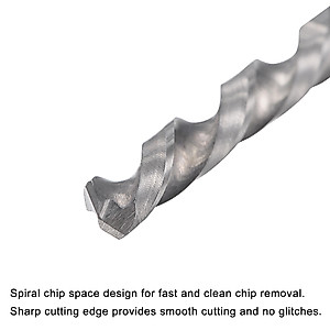 uxcell Solid Carbide Twist Drill Bits 3.5mm, Metric Left Hand Spiral Flutes Straight Shank Tungsten Steel Drilling Tool for Stainless Steel Alloy Metal