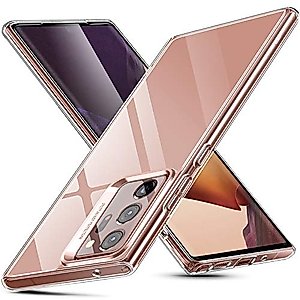 ESR Glass Case Compatible with Samsung Galaxy Note 20 Ultra 6.9”, Scratch-Resistant Tempered-Glass Back, Flexible Frame, Echo Series, Clear