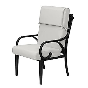 BPS Outdoor Chair Cushion 45''L x 21''W x 4.3''H Patio Furniture Seat Cushion Olifen Fabric Slipcover Sponge Foam - Set of 4