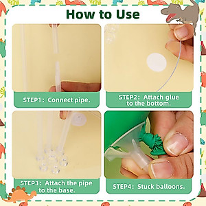 Hoemwarm Dino Balloons Dinosaur Balloons Stand Kit for Table Centerpiece Dinosaur Foil Balloons for Birthday Childrens Party Jungle Jurassic Dinosaur Themed Decoration for Kids Baby Shower Supplies