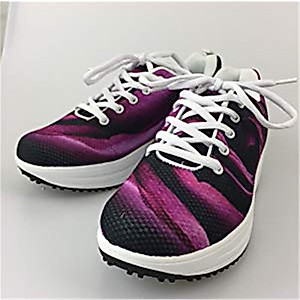 chaqlin Womens Platform Wedge Party Shoes Casual Walking Shoes Breathable Trainers Fitness Sneakers EUR Size 35 Trainers Running Cute Cat Blue