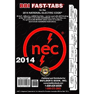 2014 National Electrical Code NEC Fast-Tabs For Softcover, Spiral, Looseleaf and Handbook