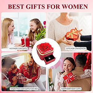 COOLCAA Glass Rose Flowers Gifts for Women,Birthday Gifts for Mom,Gifts for Girlfriend,Gifts for Wife,Valentines Day Gifts, Red