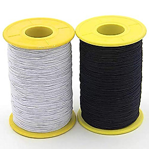 Aura Naturel 2 PCS 0.5mm White and Black Elastic Thread 547 Yard