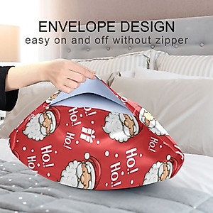 Christmas Pillow Covers Silk Pillowcase for Hair and Skin with Envelope Closure Satin Pillowcase Standard Size Pillow Case for Sleeping Women Girls Boys Room (20x26 Inch)