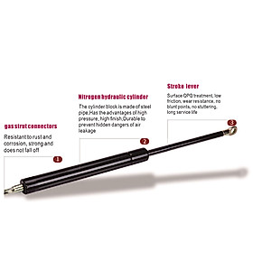 2Pcs Front HOOD Struts Lift Supports Compatible With VOLVO 2001-2005 S60 / 1999-2006 S80 / 2001-2005 V70 / 2003-2005 XC70 (Note: 99 00 01 02 03 04 05 06) Shock Gas Spring Prop Rod