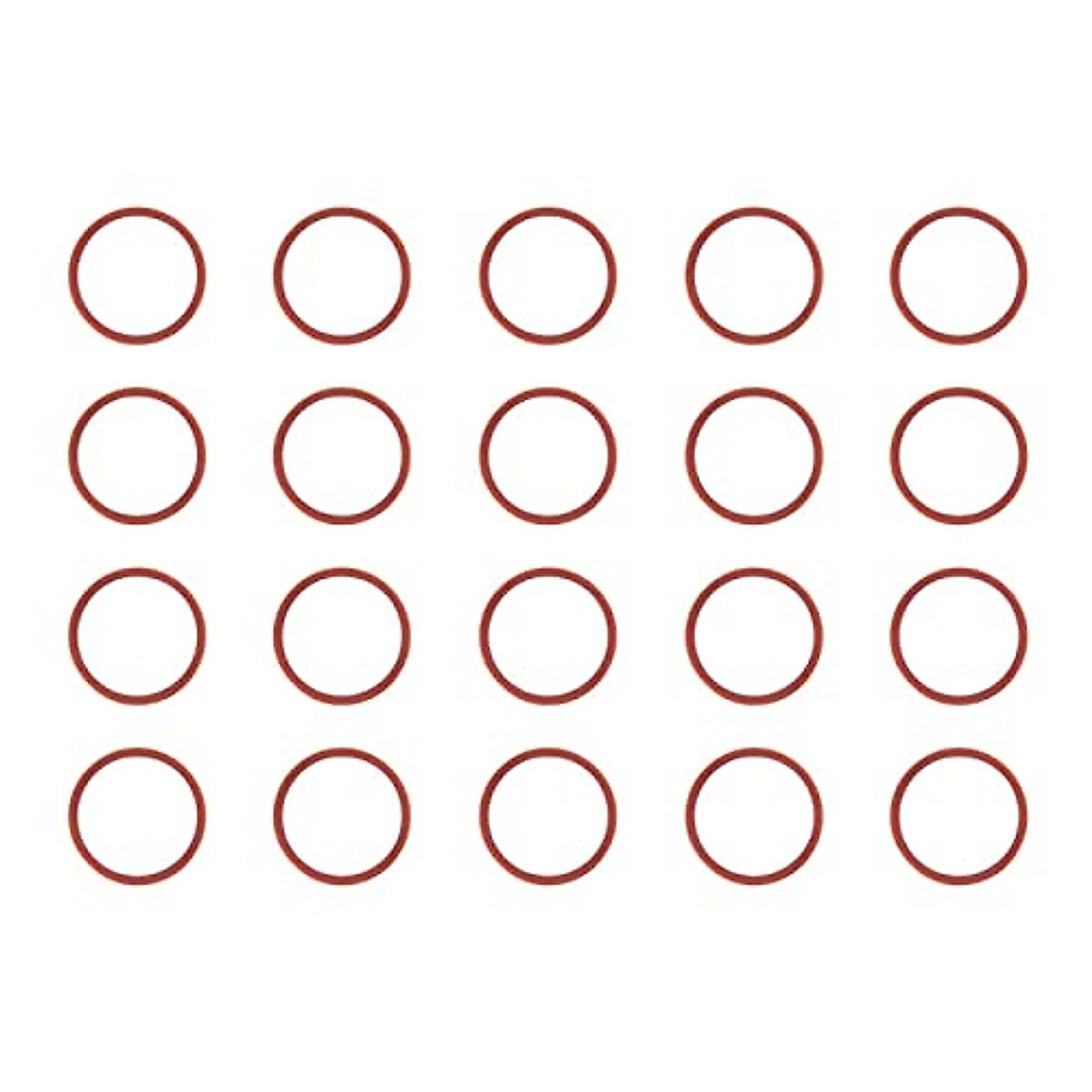 Camera Bezel Ring Set (Back, Set of 2) for Apple iPhone 11, 12, & 12 Mini (Red) (10 Pack) with Separator Card