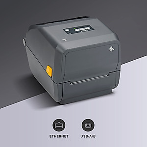 ZEBRA ZD421 Thermal Transfer Desktop Printer 203 dpi Print Width 4-inch USB Ethernet ZD4A042-301E00EZ