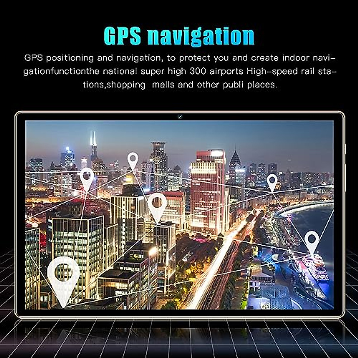 Airshi 10.1in Tablet, 4G LTE Tablet 100?240V 8+20MP Dual Camera with Dual Speakers for Office (#1)